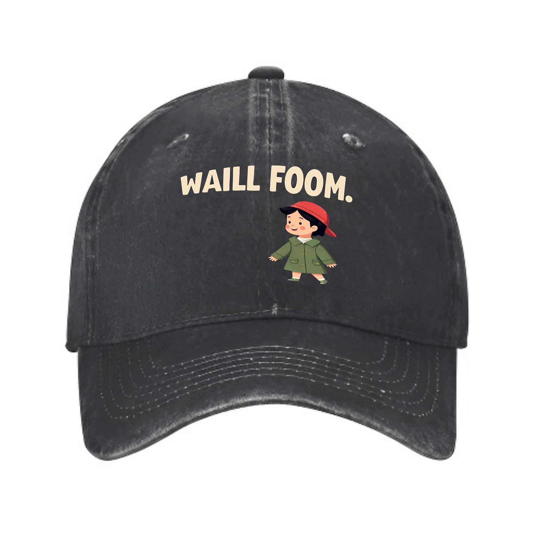 Vintage Cotton Washed Distressed Baseball Cap - Cartoon Character ...