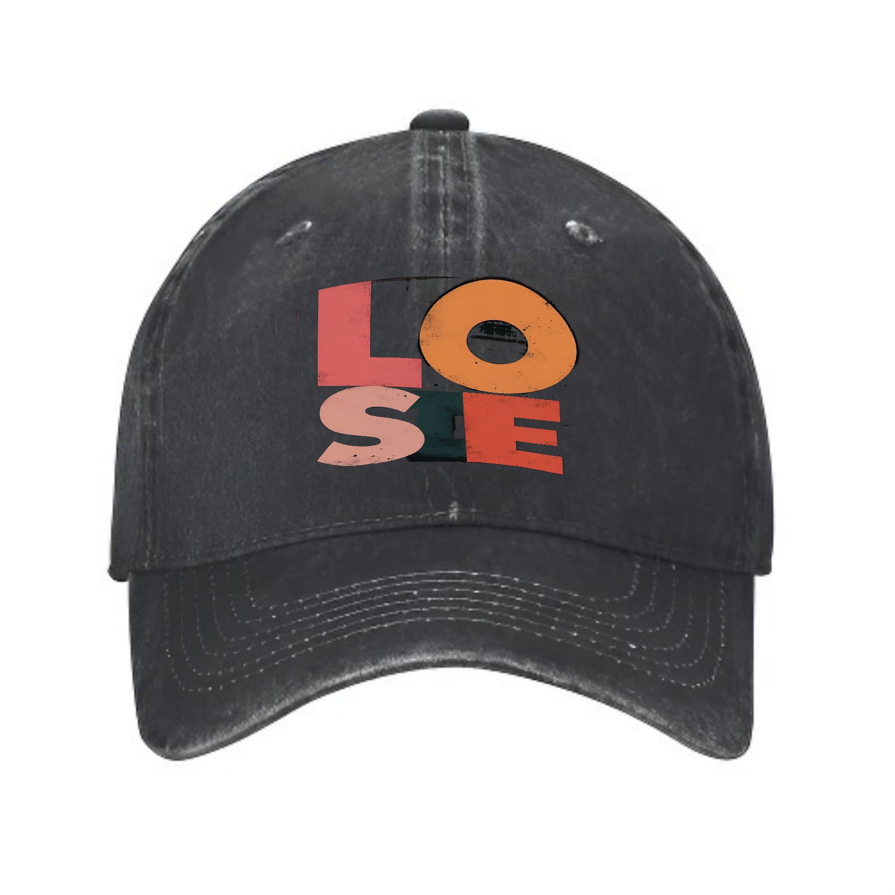 Vintage Cotton Washed Distressed Baseball Cap - Colorful ' LOSE ...