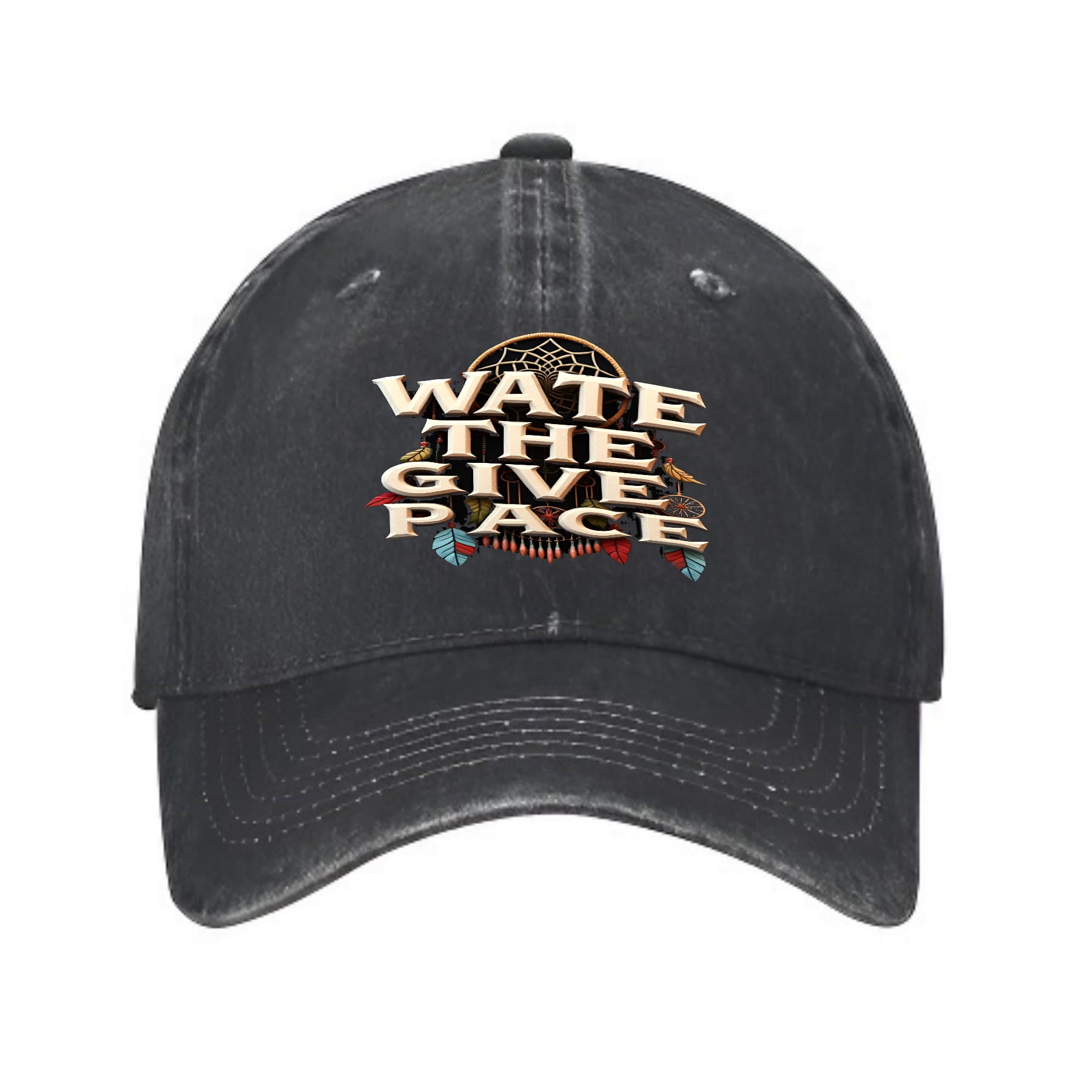 Vintage Cotton Washed Distressed Baseball Cap - Curved Brim Dad Hat for ...