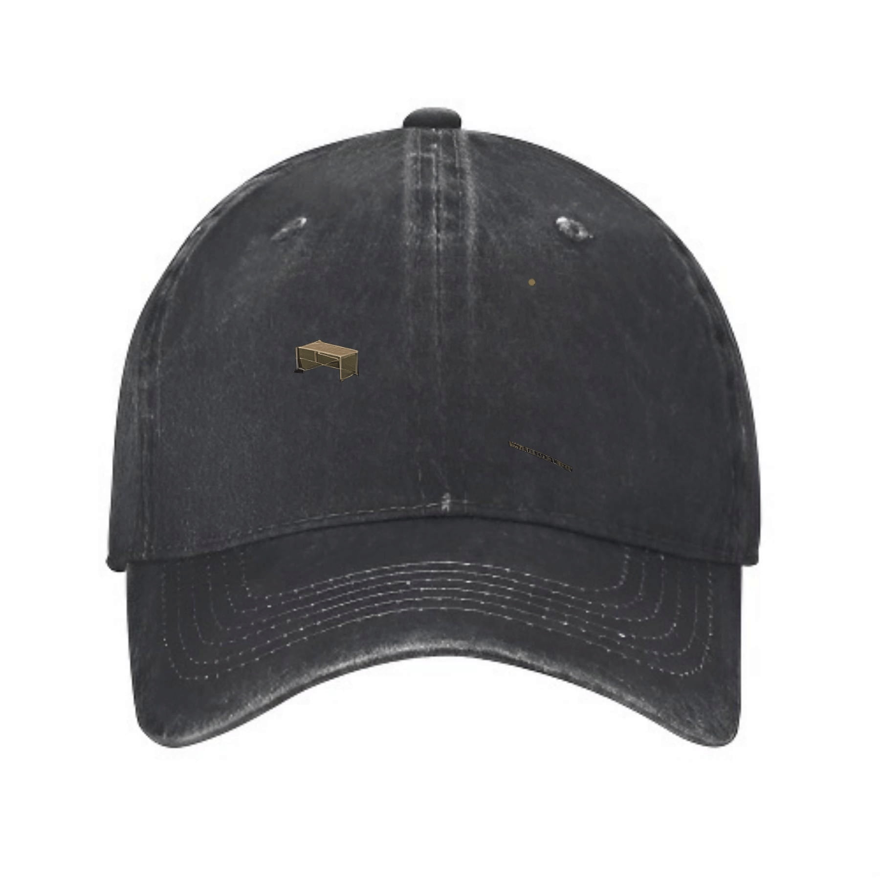 Vintage Cotton Washed Distressed Baseball Cap with Curved Brim Eyelets ...