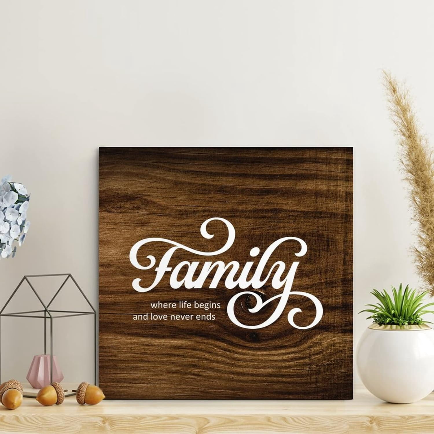Vintage Country Wooden Pallet Sign Family Where Life Begins And Love ...