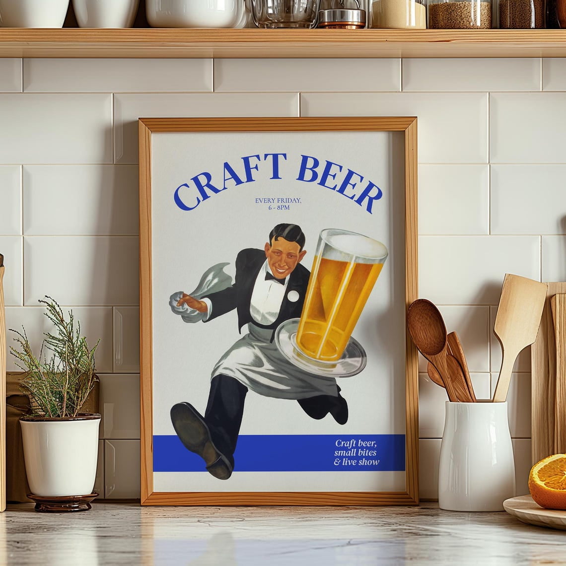 Vintage Craft Beer, Retro Brewery Decor #3667, Unframed Poster Size ...