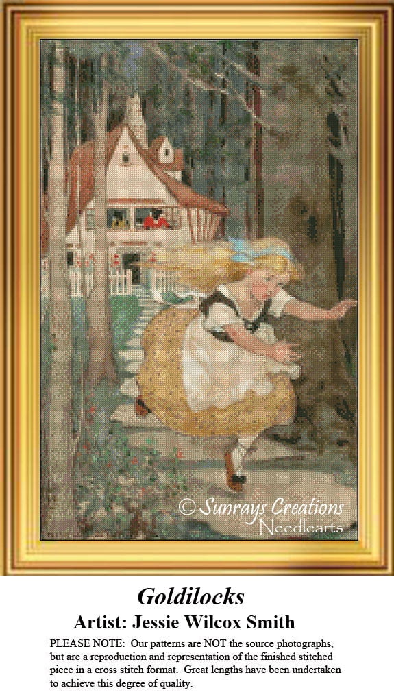Vintage Cross Stitch Pattern | Goldilocks (Pattern Only, You Provide ...