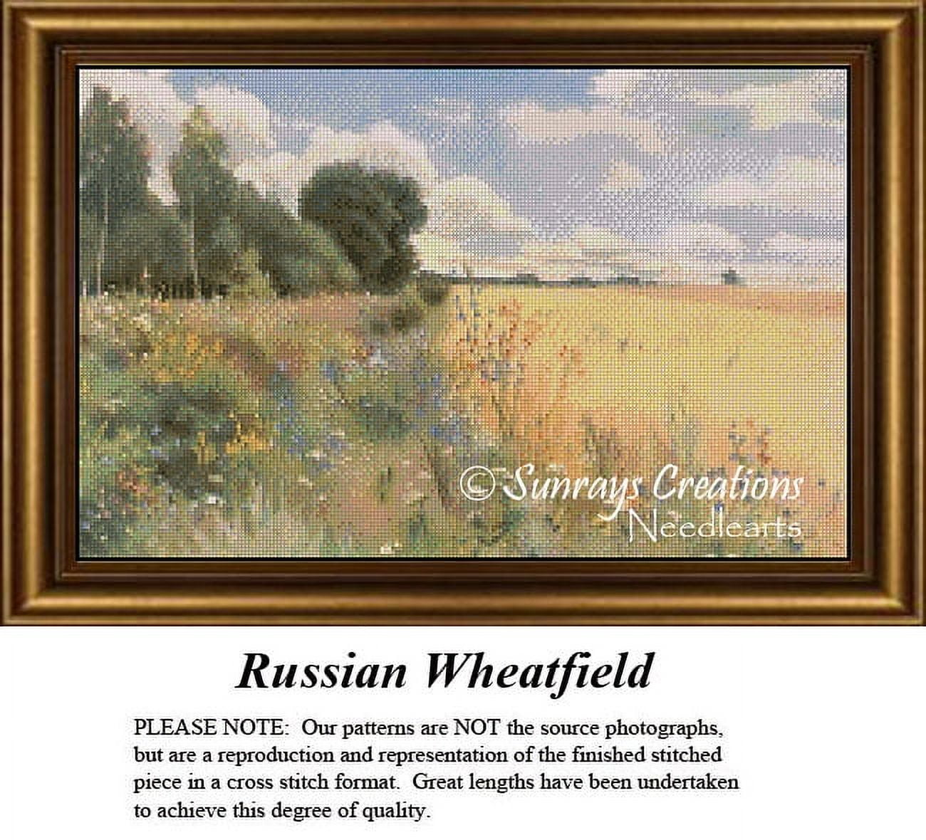 Vintage Cross Stitch Pattern | Russian Wheatfield (Pattern Only, You ...