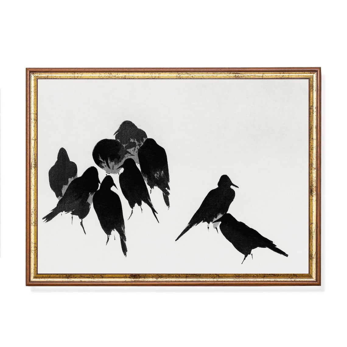 Vintage Crows Sketch, Antique Bird Drawing, Neutral Artwork, , Print ...