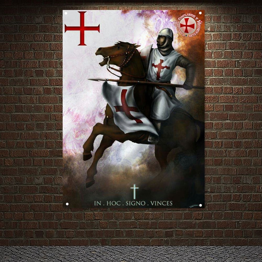 Vintage Crusaders Armor Warrior Tapestry Wall Art Posters Knights ...