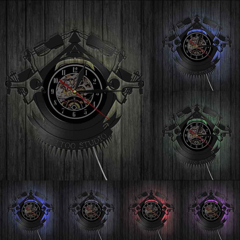 Vintage Custom Tattoo Vinyl Record Wall Clock Custom Order Your design ...