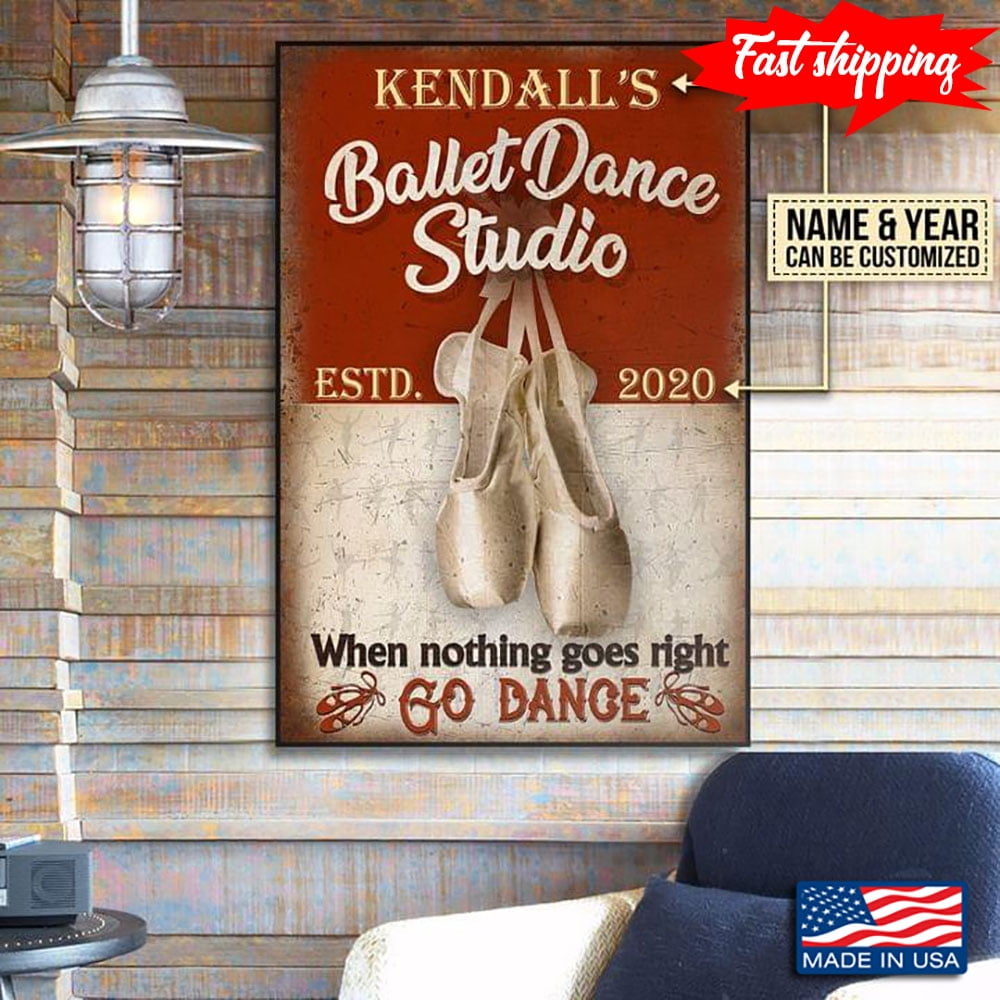 Vintage Customized Name & Year Ballet Dance Studio Ballet Shoes When ...