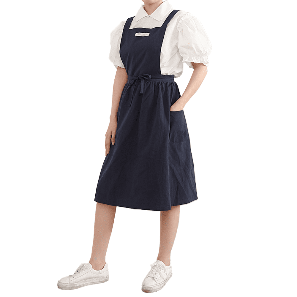 Vintage Cute Apron Dress Cross Back Pinafore Apron for Women with ...