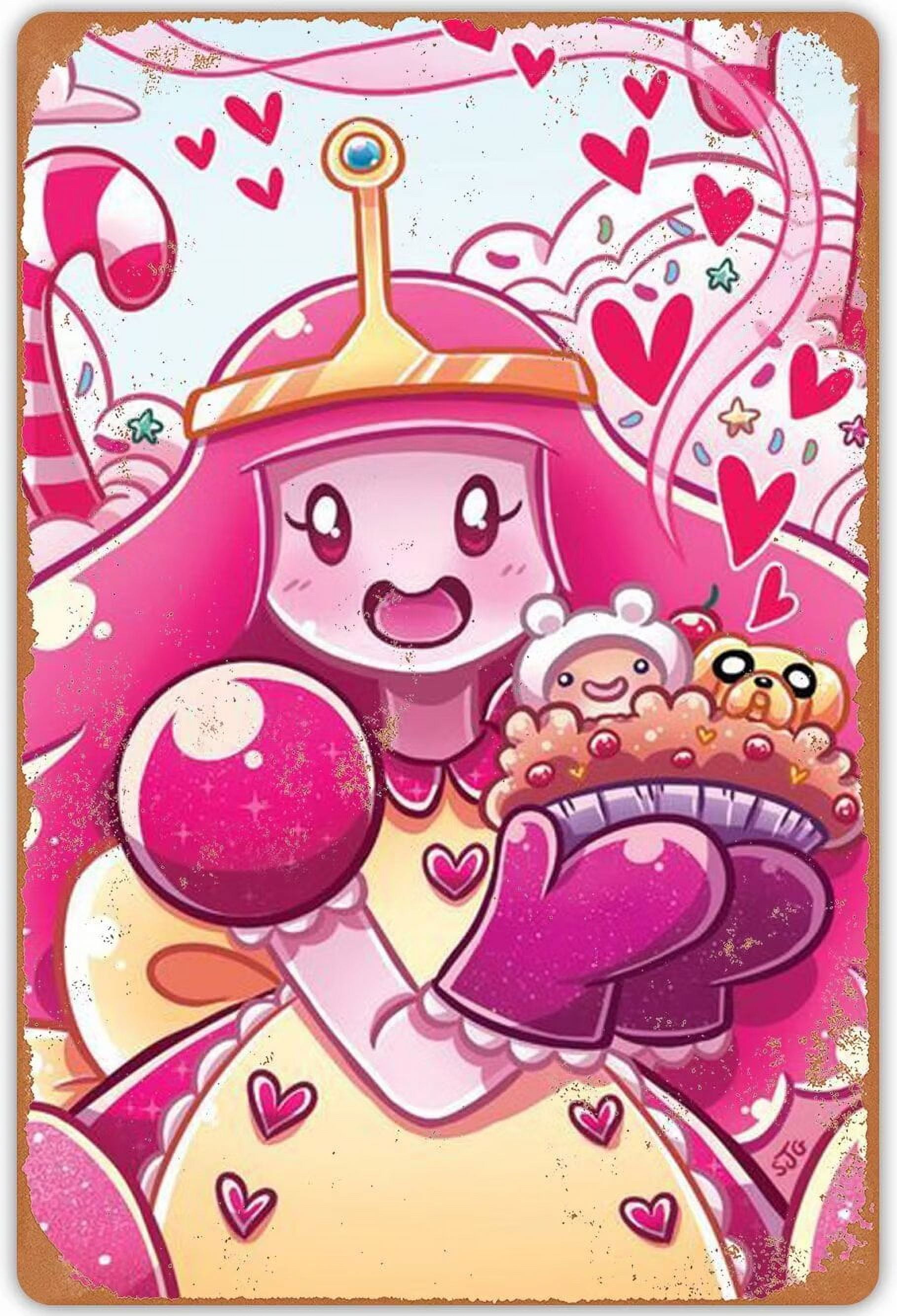 Vintage Cute Cartoon Poster Metal Sign Adventure Time Tin Signs Retro ...