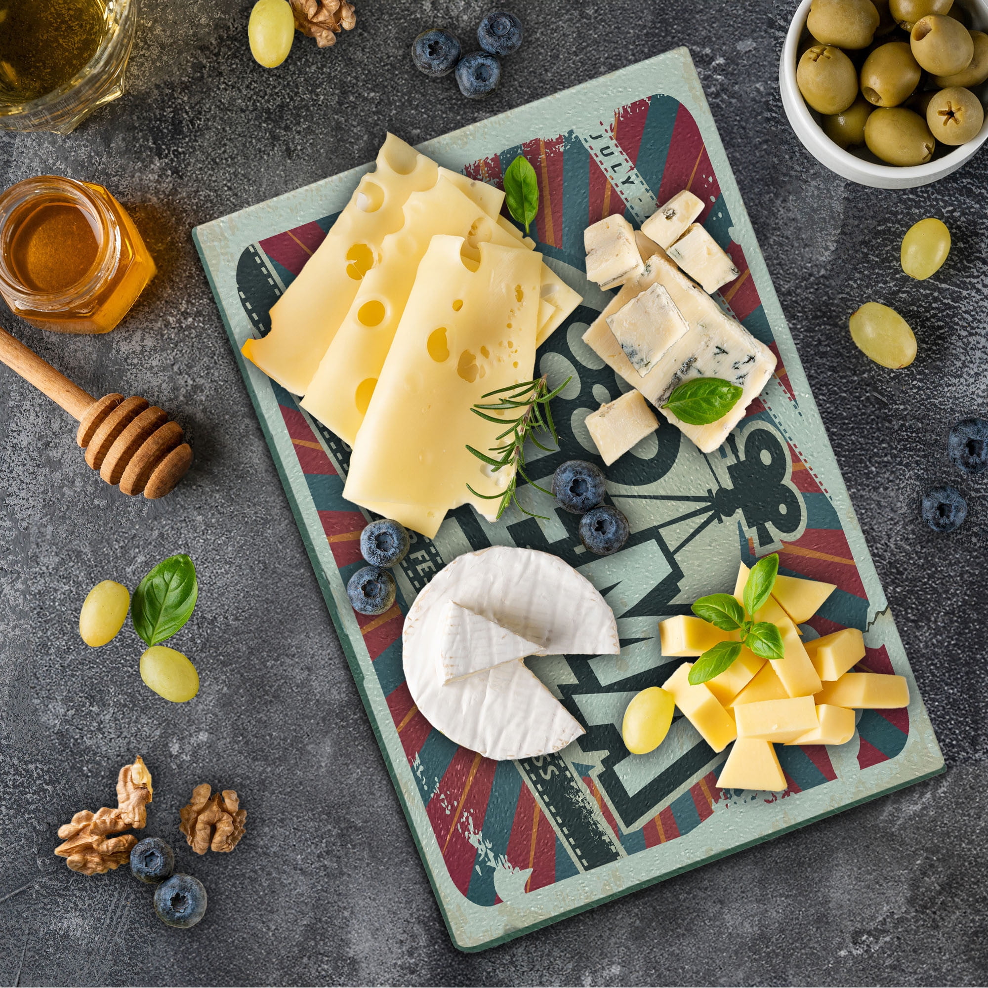 Vintage Cutting Board, Retro Cinema Movie Vintage Paper Texture ...