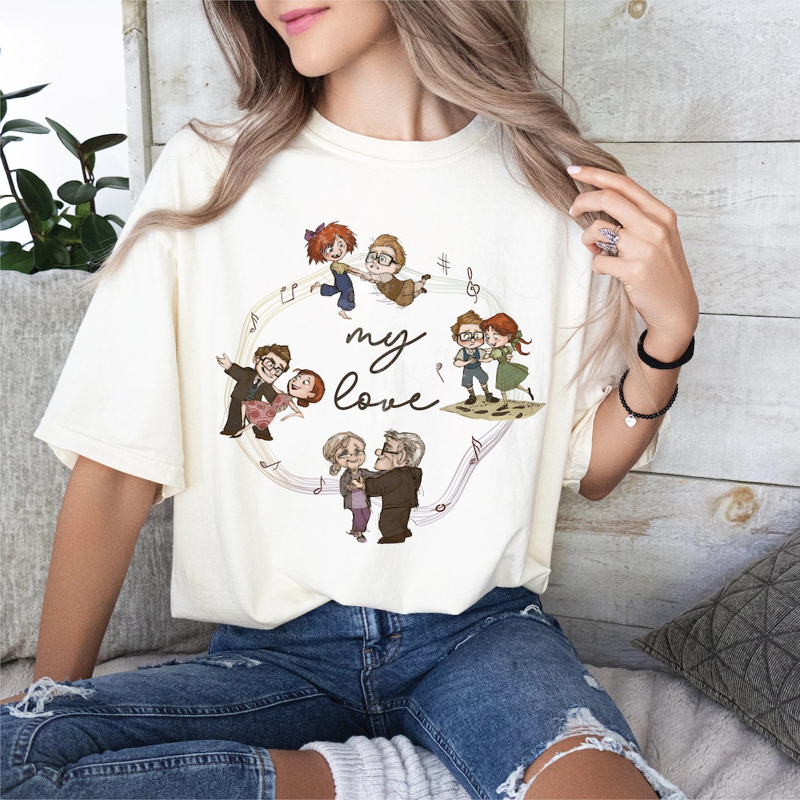 Vintage D.isn.e.y Pixar Up All Characters Group Comfort Colors Shirt ...