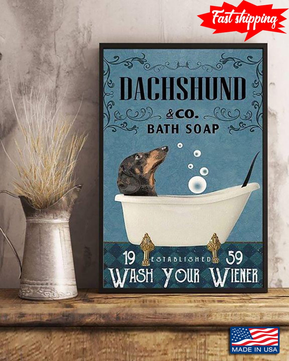 Vintage Dachshund & Co. Bath Soap Established 1959 Wash Your Wiener 16 ...