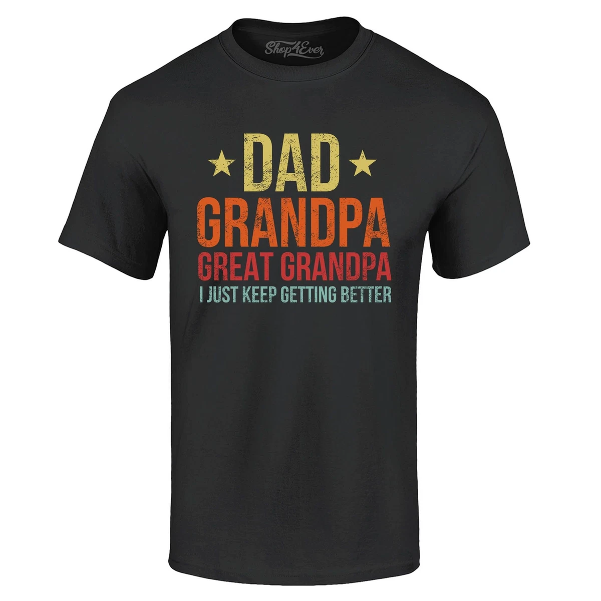 Vintage Dad Grandpa Great Grandpa T-Shirt Father'S Day Grandfather ...