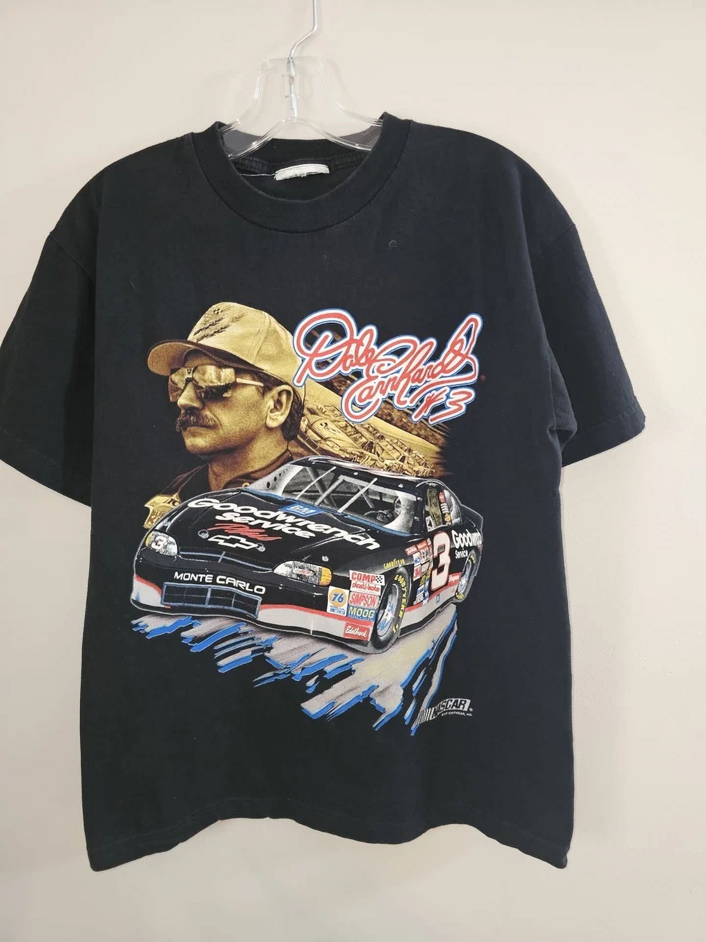 Vintage Dale Earnhardt Goodwrench Black Graphic Logo Tee Nascar ...