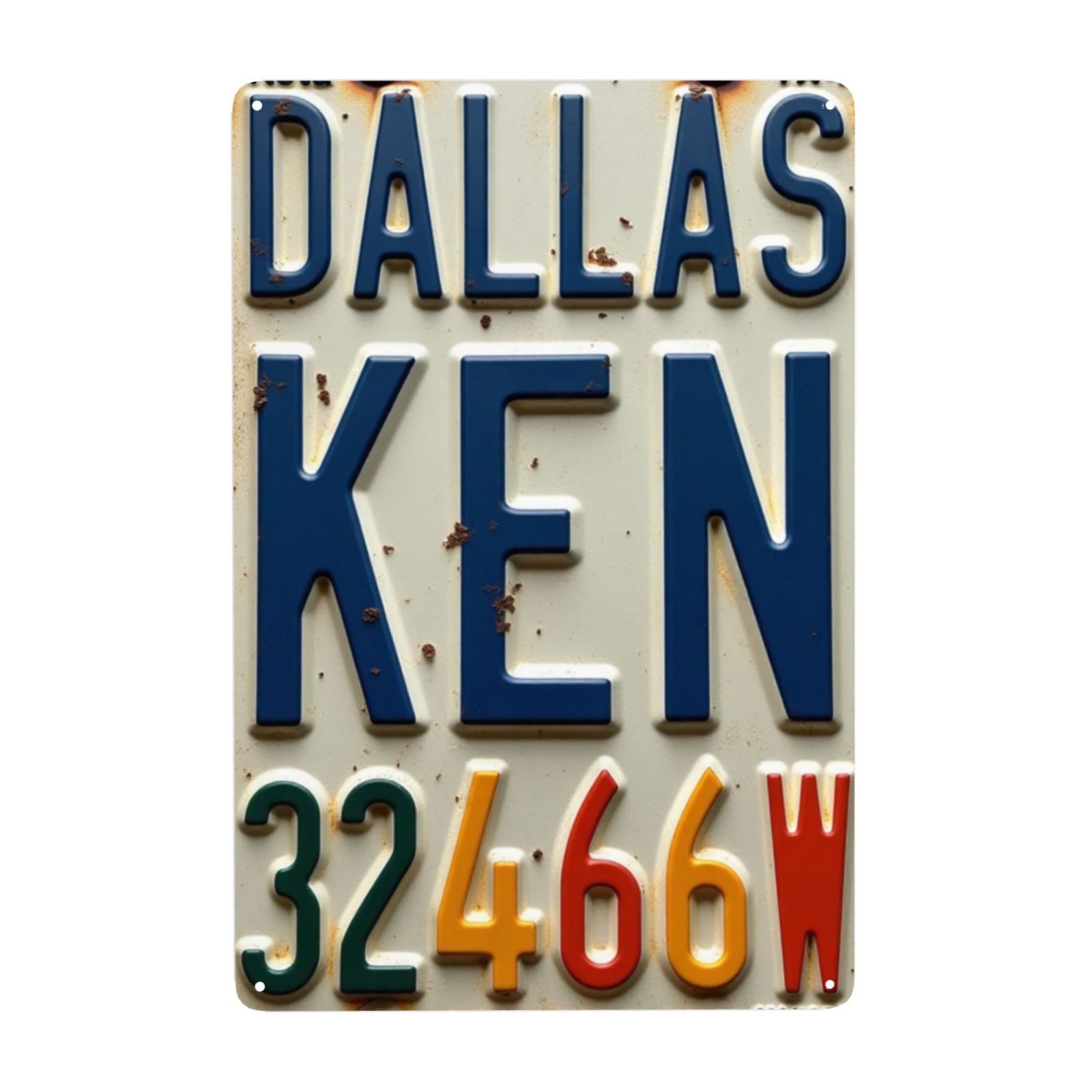 Vintage Dallas Texas License Plate Metal Tin Sign Retro Metal Sign Wall ...