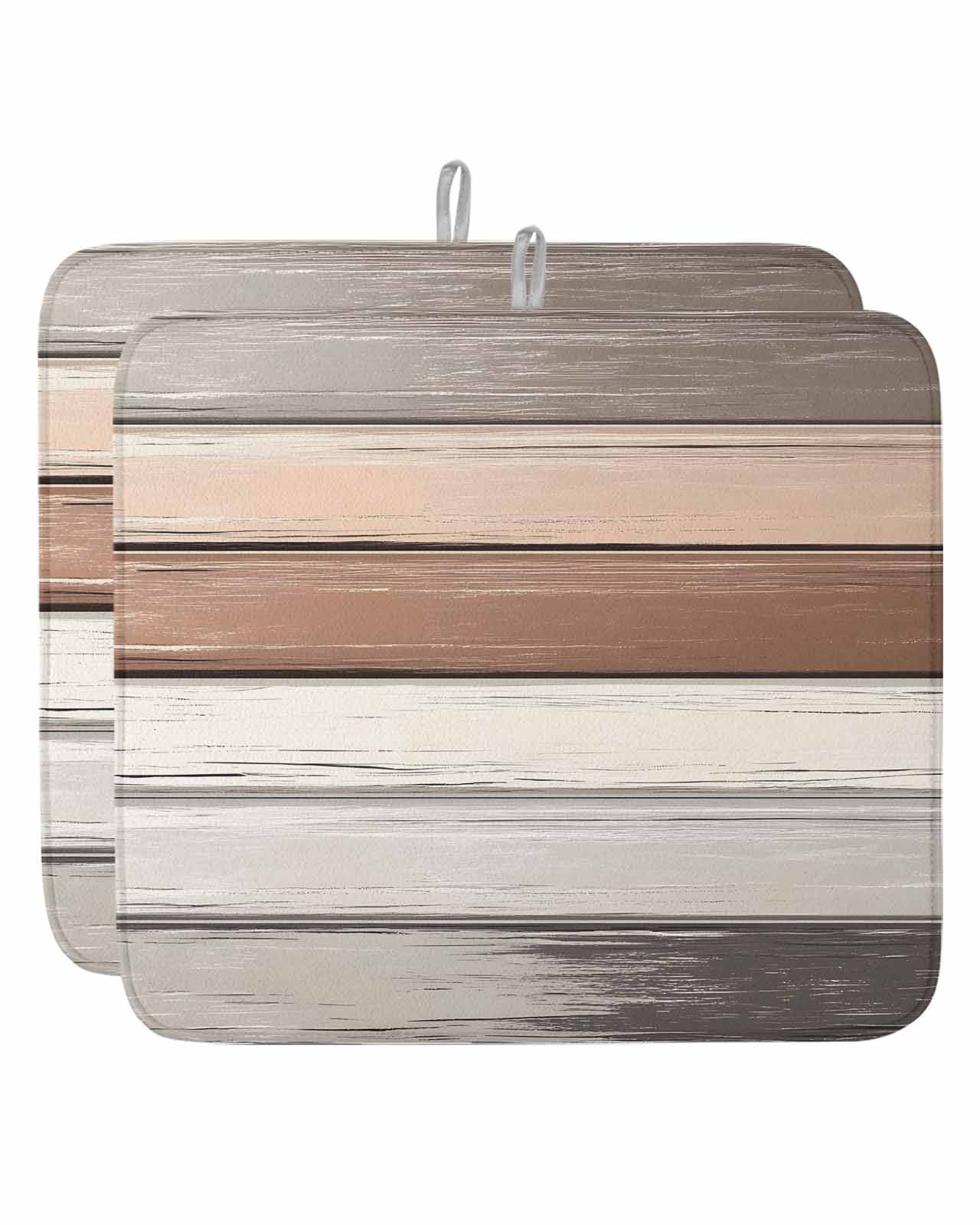 Vintage Dark Grey Stripe Dish Drying Mat 16x18 inch Peeling Paint ...