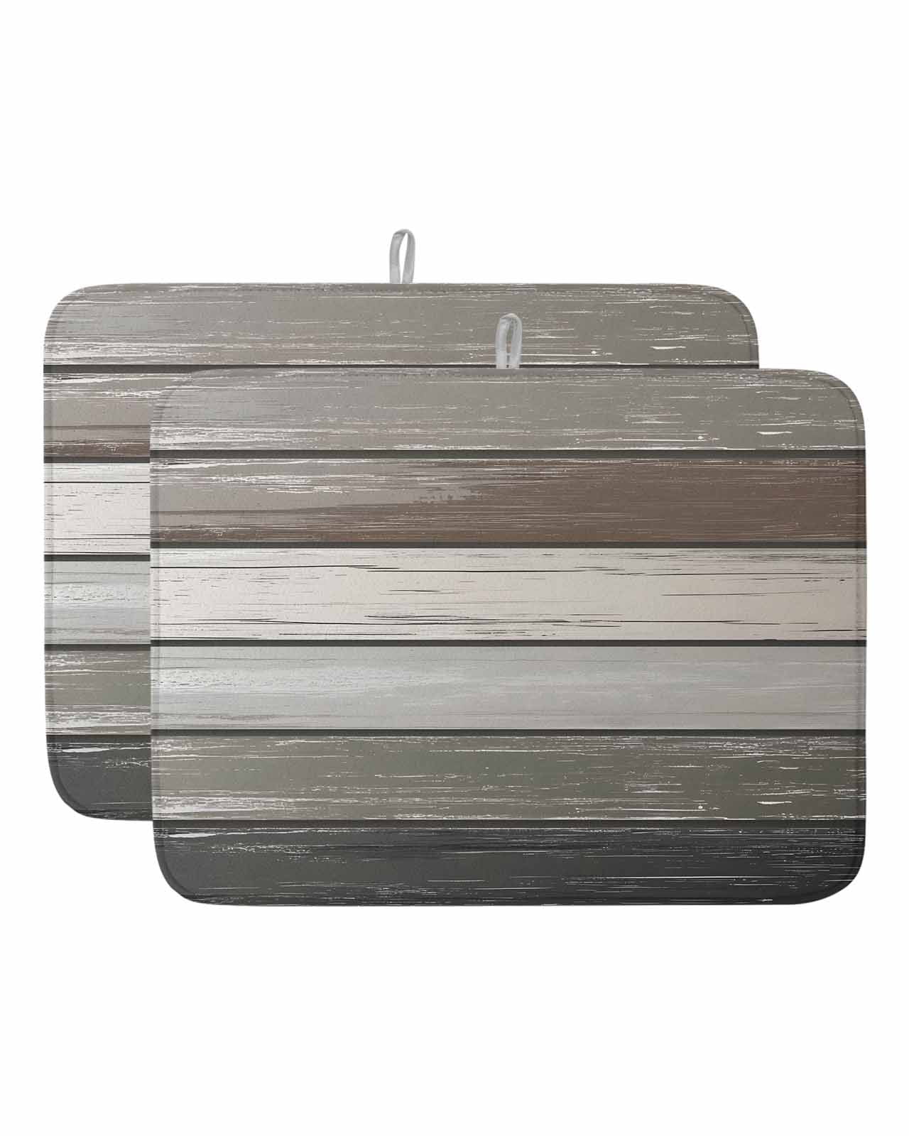 Vintage Dark Grey Stripe Dish Drying Mat 18x24 inch Peeling Paint ...