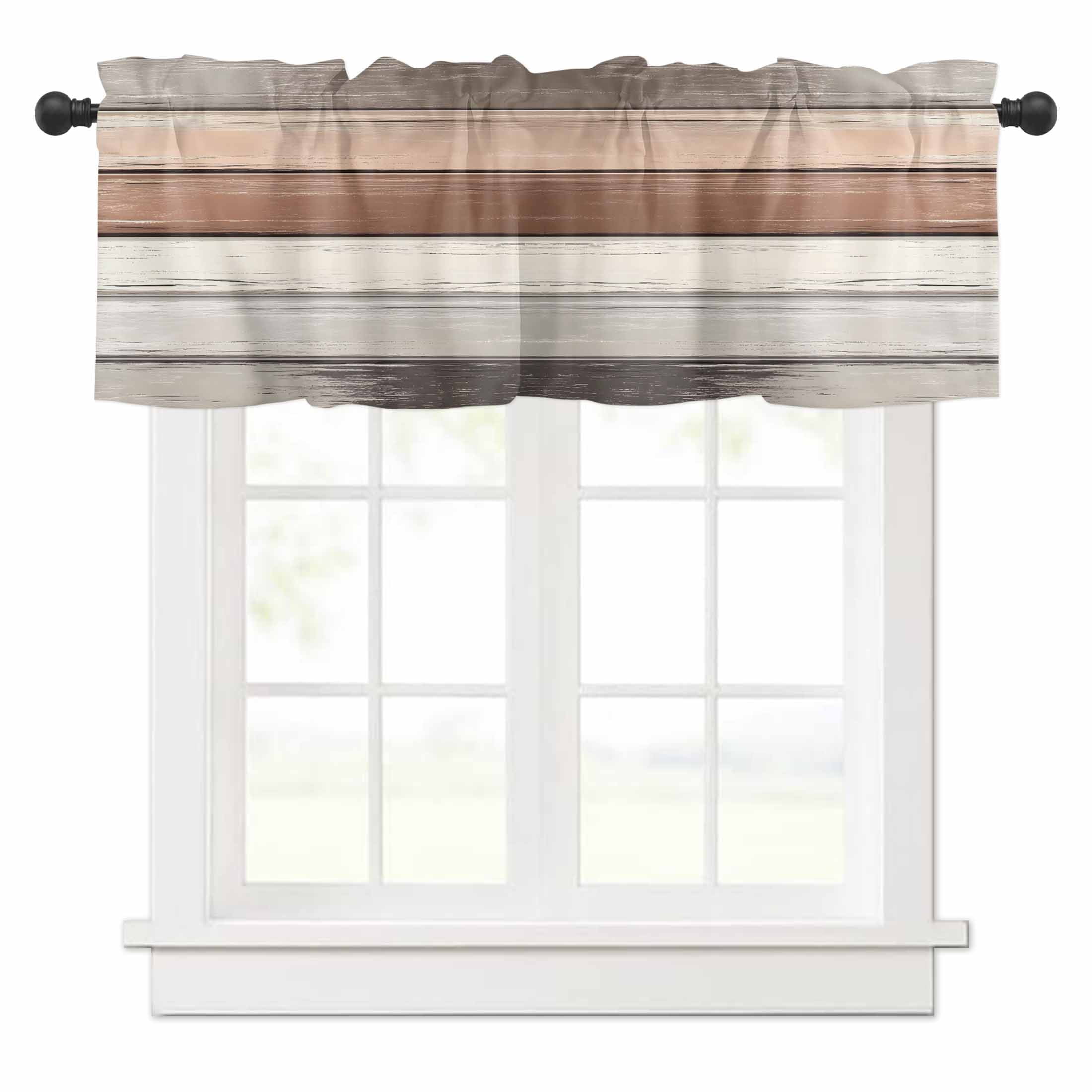 Vintage Dark Grey Stripe Valances for Windows Peeling Paint Effect ...