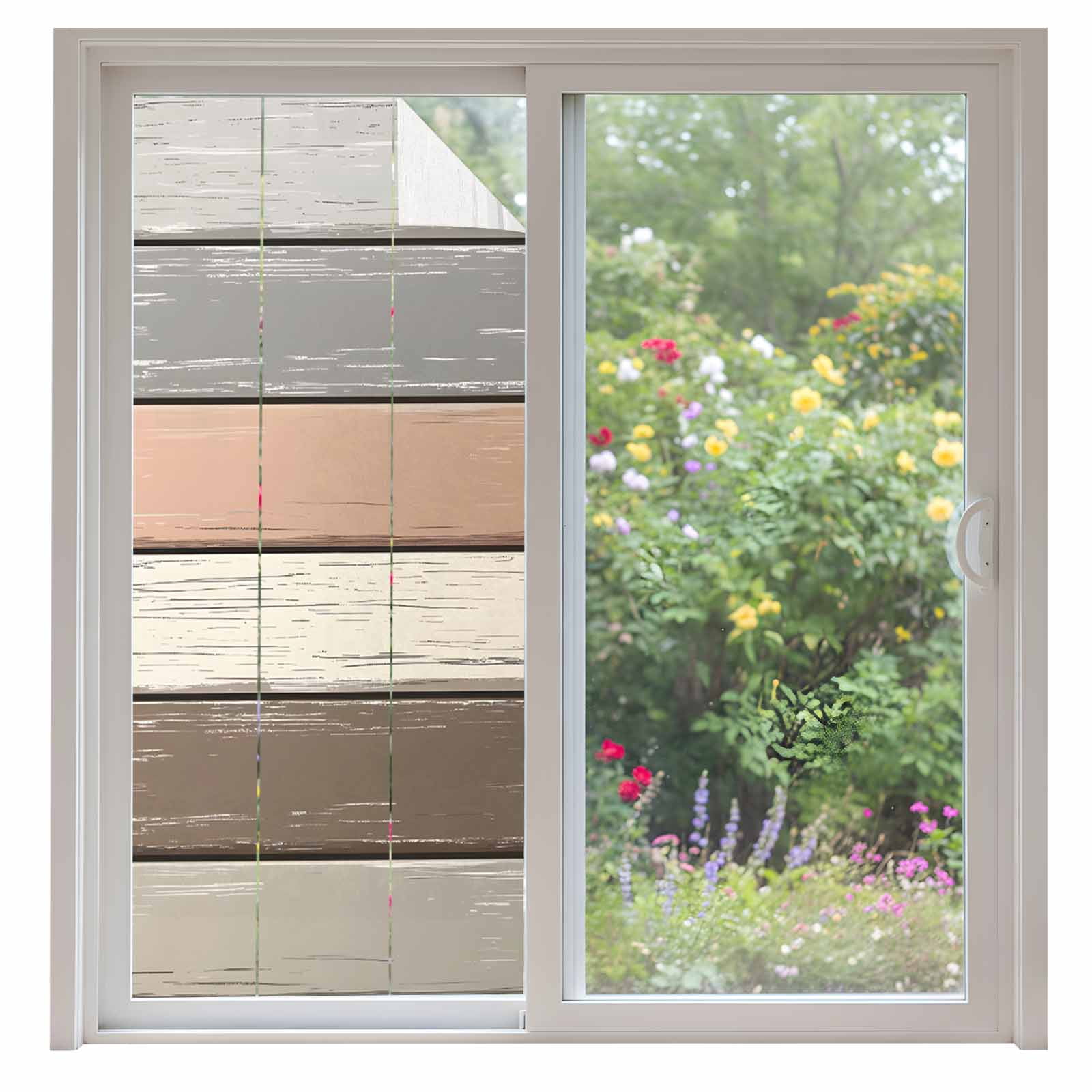 Vintage Dark Grey Stripes Window Privacy Film Peeling Paint Effect ...
