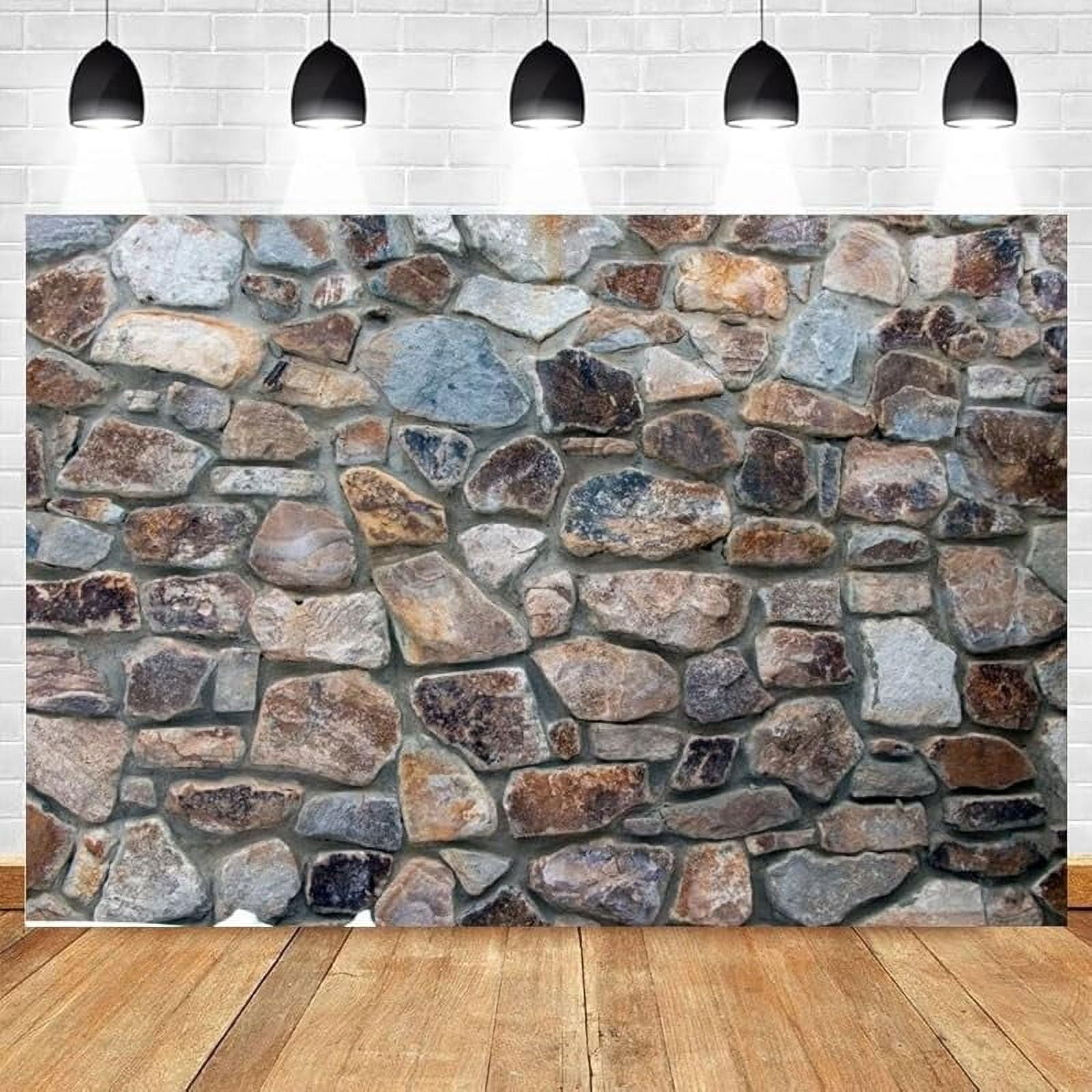 Vintage Dark Stone Brick Wall Backdrop for Photography Stone Floor ...