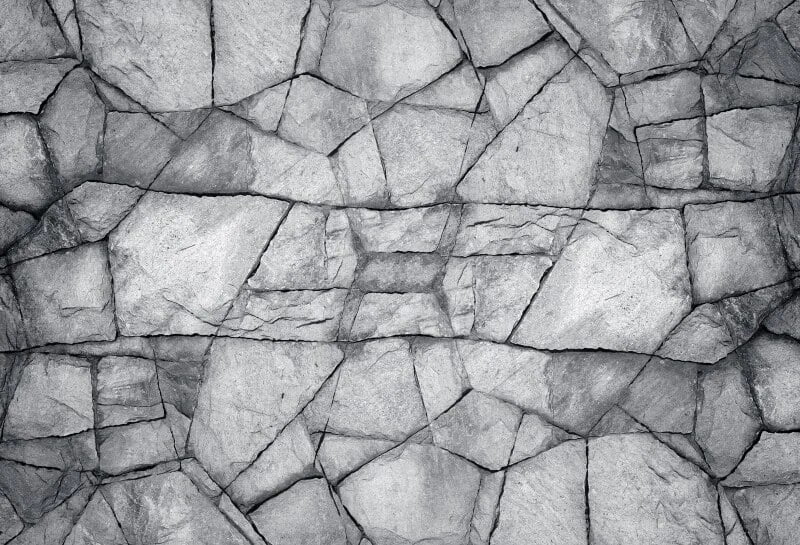 Vintage Dark Stone Brick Wall Cave Corridor 3D Pattern Interior ...