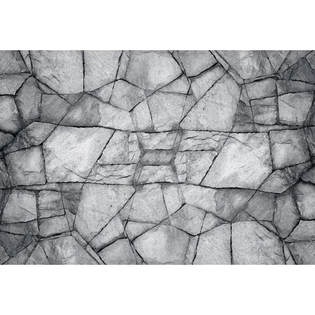 Vintage Dark Stone Brick Wall Cave Corridor 3D Pattern Interior ...