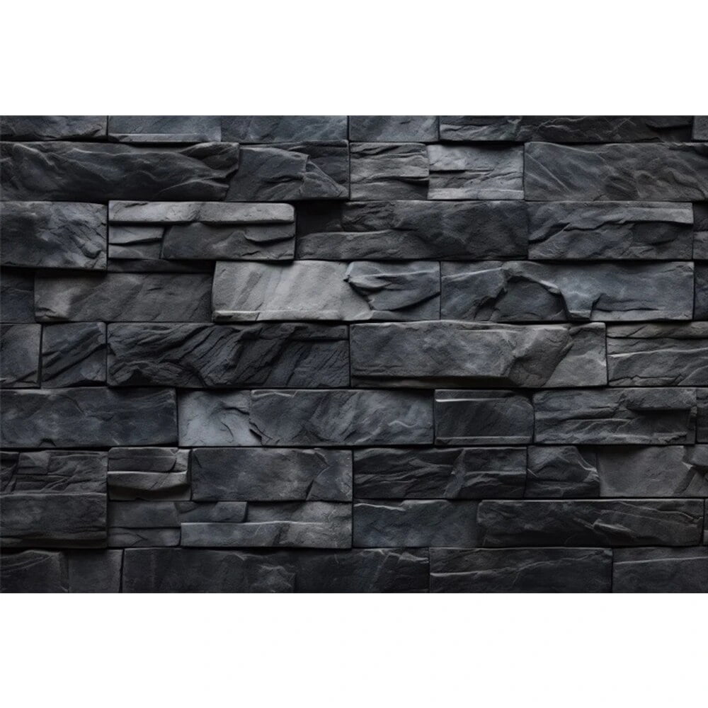 Vintage Dark Stone Brick Wall Cave Corridor 3D Pattern Interior ...
