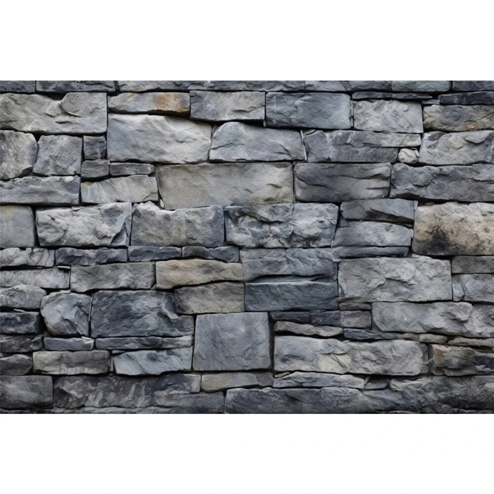 Vintage Dark Stone Brick Wall Cave Corridor 3D Pattern Interior ...