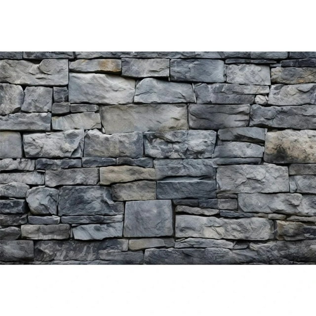 Vintage Dark Stone Brick Wall Cave Corridor 3D Pattern Interior ...