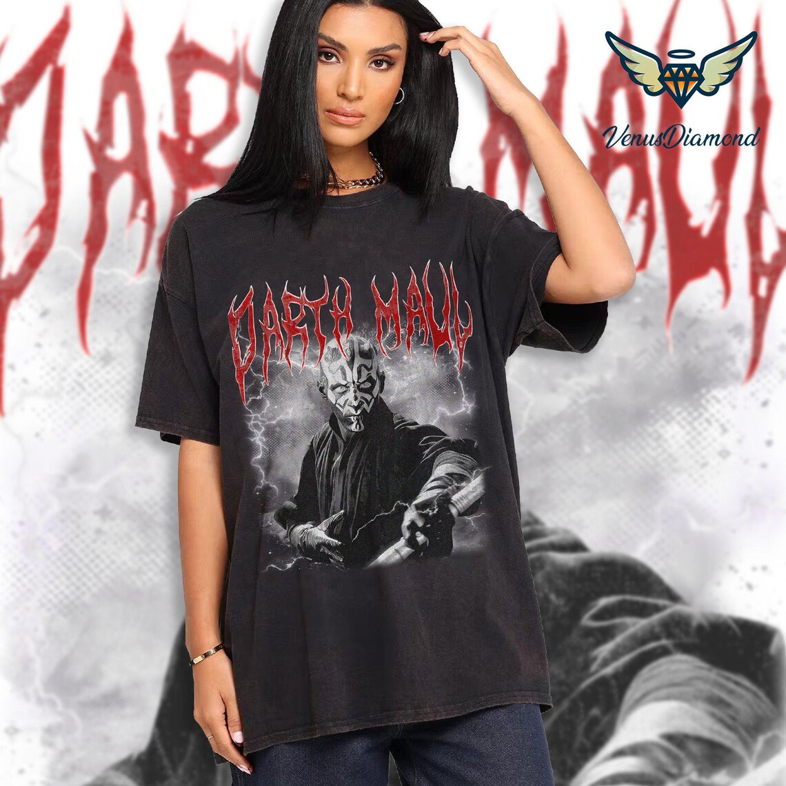 Vintage Darth Maul Heavy Metal Shirt, Darth Maul Bootleg Tee, Darth ...