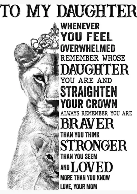 Vintage To My Daughter Whenever You Feel Overwhelmed Remember Whose ...