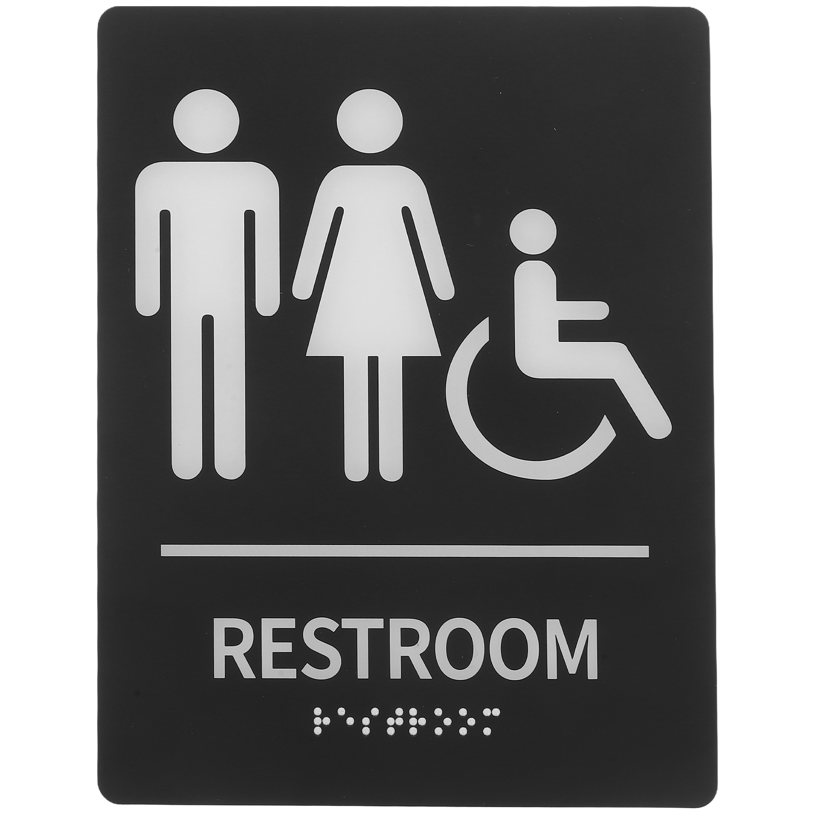 Vintage Decor Braille Restroom Signs Men and Women 20.00X15.00X0.20CM ...