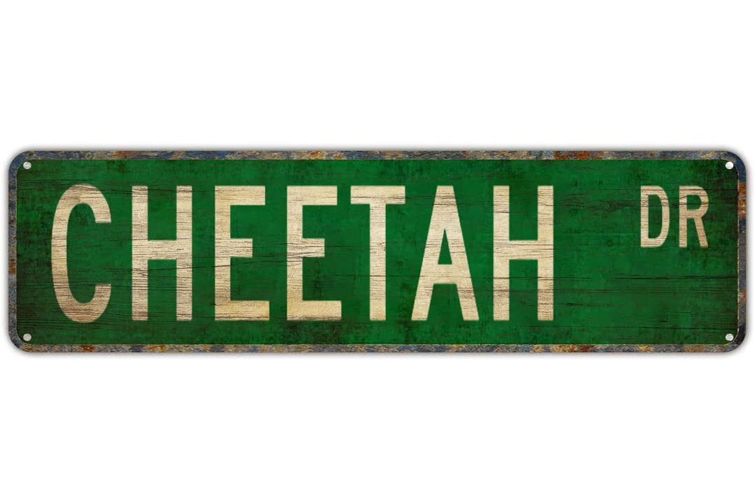 Vintage Decor Wall Signs Cheetah Cheetah Gift Cheetah Sign Cheetah ...
