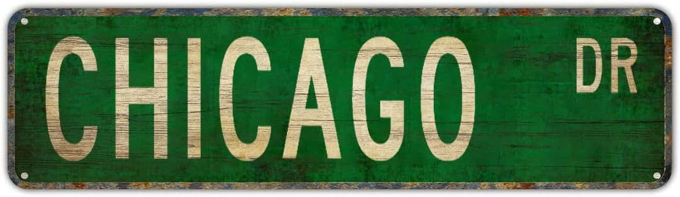 Vintage Decor Wall Signs Chicago Chicago Gift Chicago Sign Chicago ...