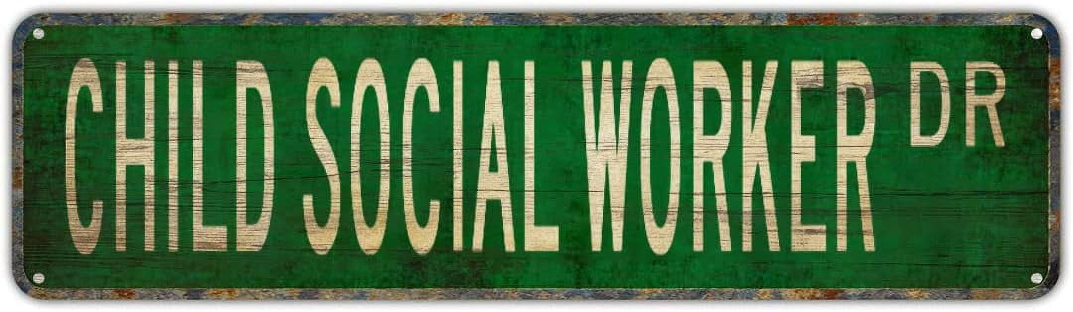 Vintage Decor Wall Signs Child Social Worker Child Social Worker Gift ...