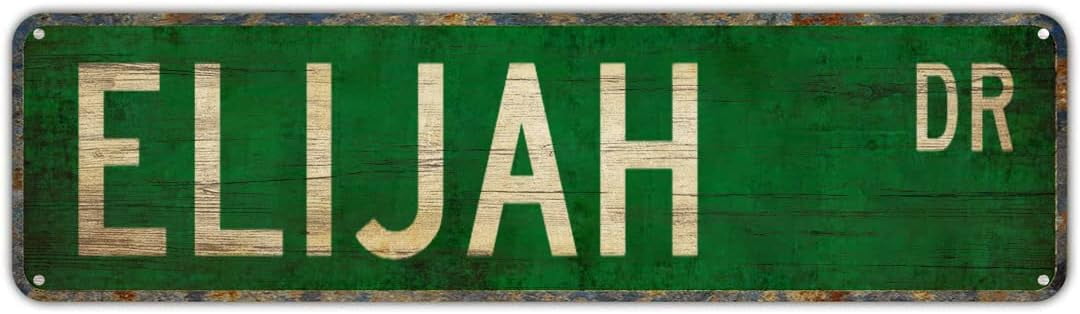 Vintage Decor Wall Signs Elijah Elijah Sign Elijah Fan Elijah Decor ...