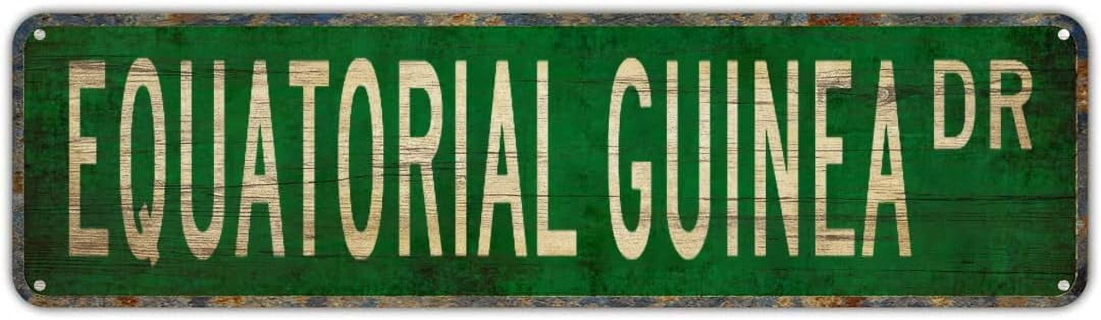 Vintage Decor Wall Signs Equatorial Guinea Sign Equatorial Guinea Decor ...