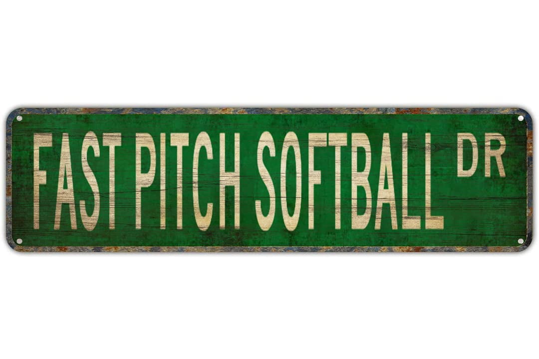 Vintage Decor Wall Signs Fast Pitch Softball Fast Pitch Softball Sign ...