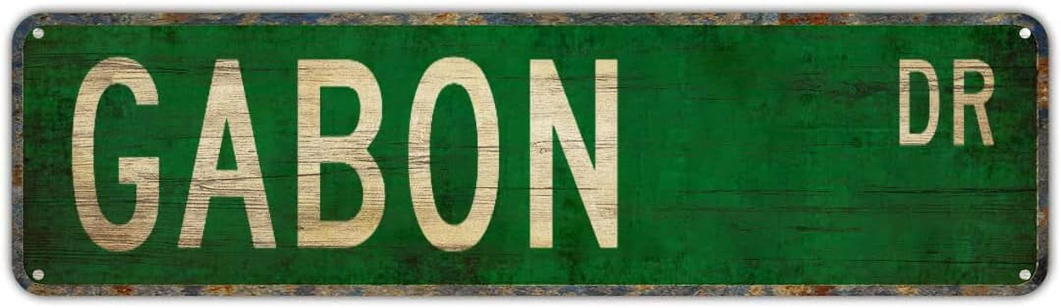 Vintage Decor Wall Signs Gabon Sign Gabon Wall Decor Gabon Gift Gabon ...