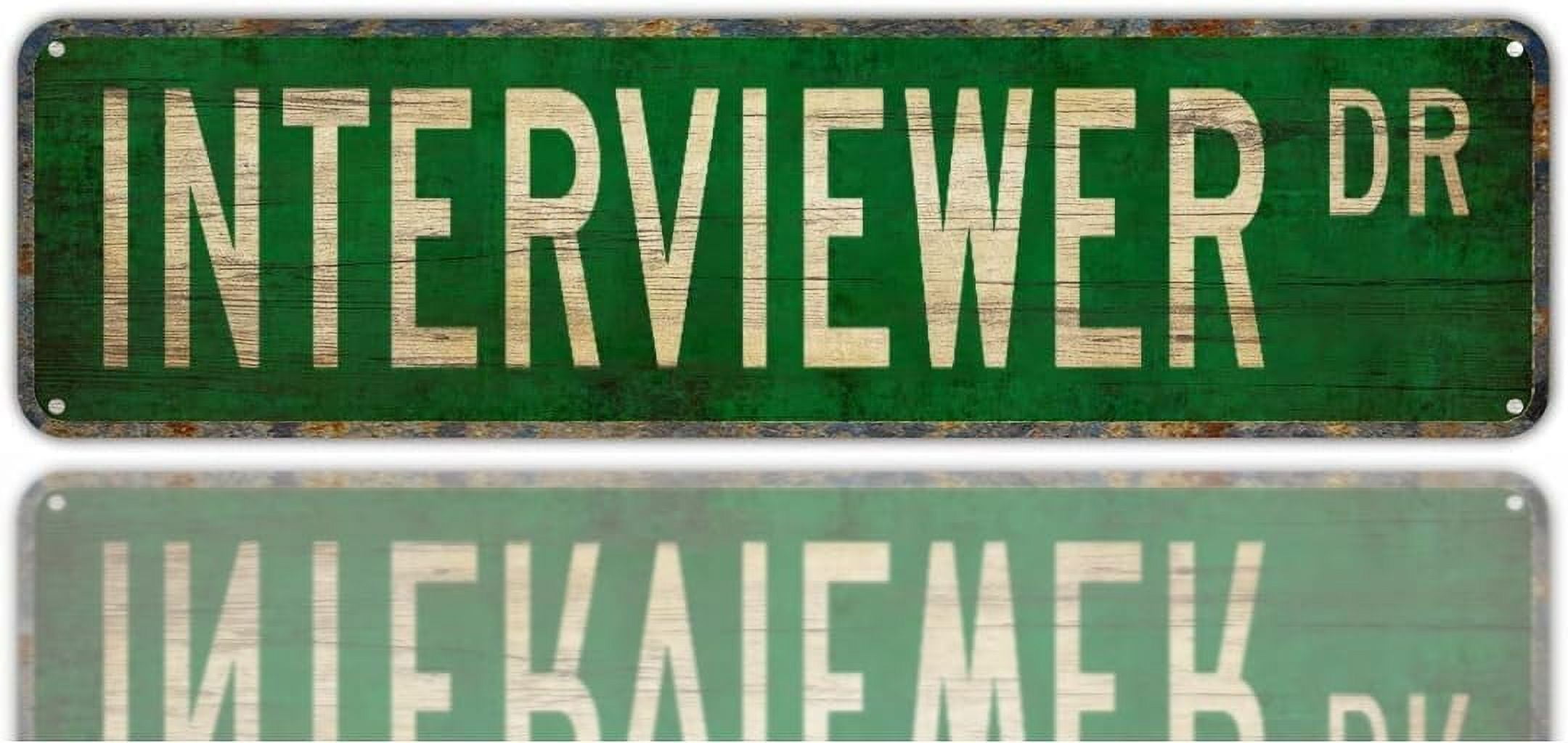 Vintage Decor Wall Signs Interviewer Interviewer Gift Interviewer Sign ...