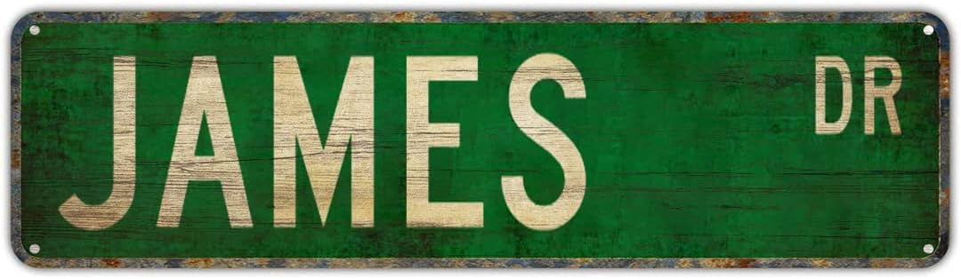 Vintage Decor Wall Signs James James Sign James Fan James Decor Child ...