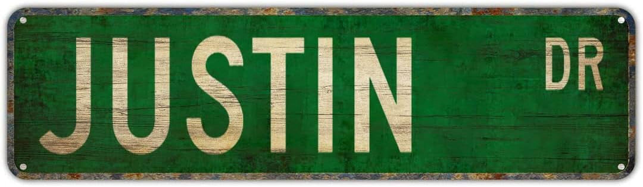 Vintage Decor Wall Signs Justin Justin Sign Justin Gift Justin Fan ...