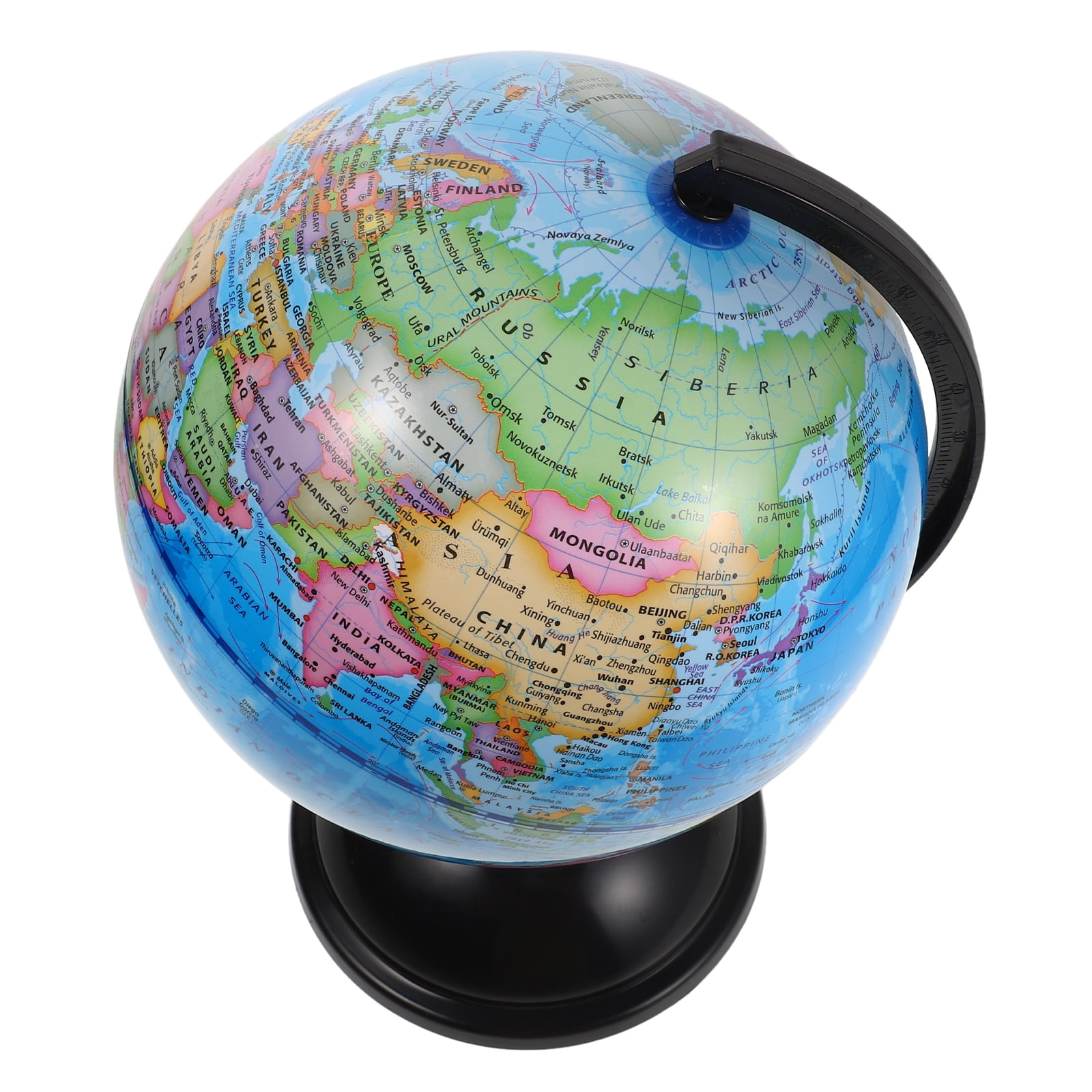 Vintage Decor World Globe Piggy Bank World Map Coin Bank Blue Ocean ...