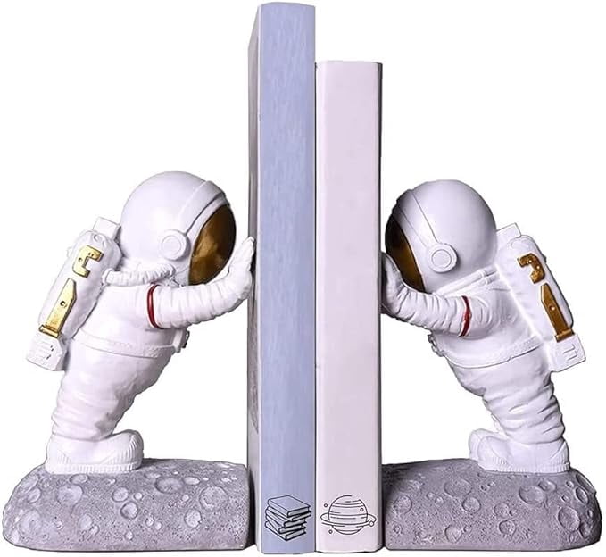 Vintage Decorative Bookends, Astronaut Bookends, Bookends for Heavy ...