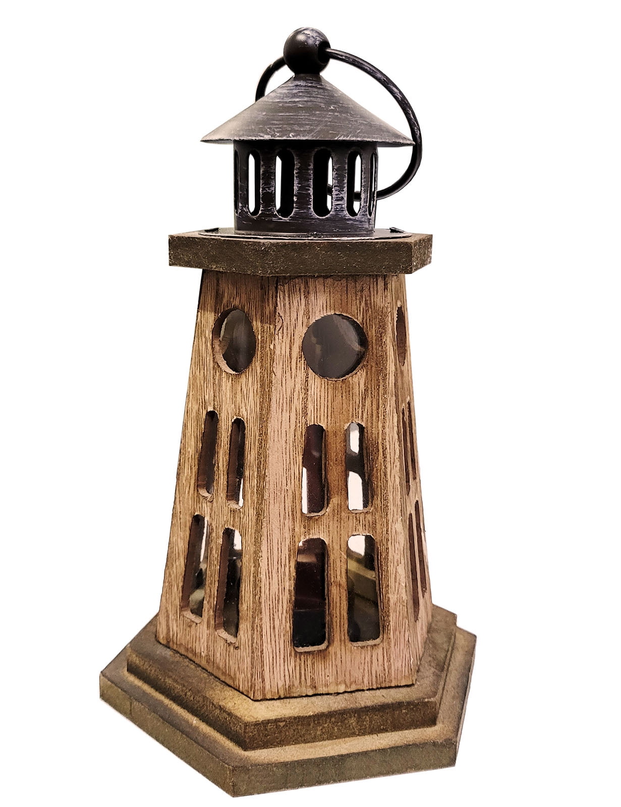 Vintage Decorative Lantern Candle Holder Wooden Rustic Farmhouse ...