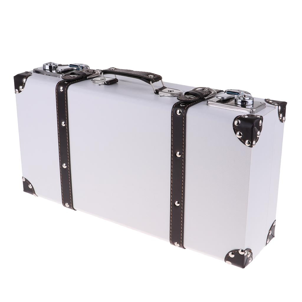 Hellery Vintage Wooden Suitcase Decorative Storage Box, Retro Style ...