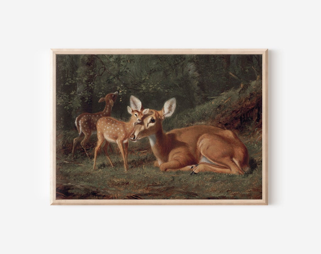 Vintage Deer Print Downloadable Prints Printables Downloadable Prints ...