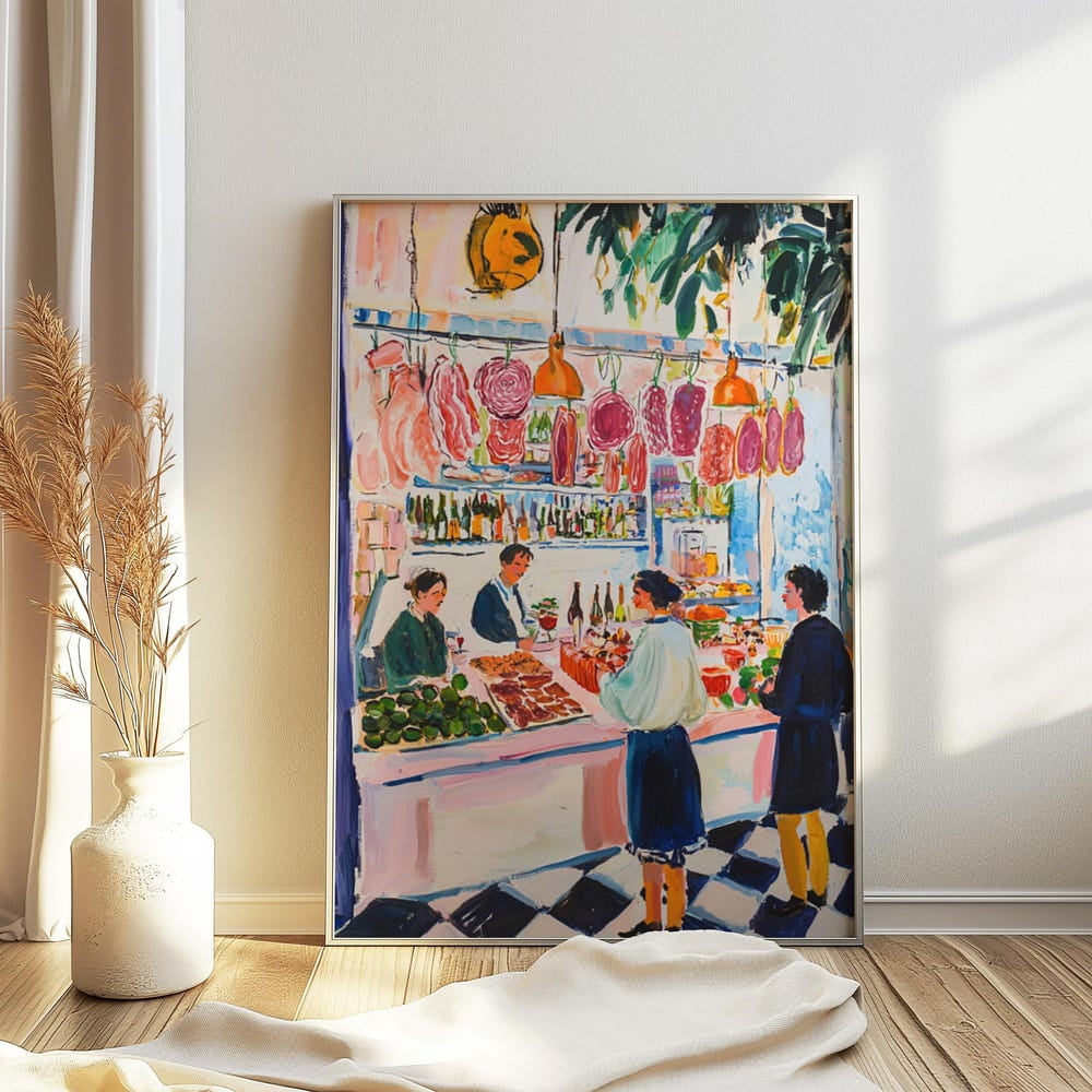 Vintage Delicatessen Poster, Food Art, Kitchen Decor, Deli Poster, Cafe ...