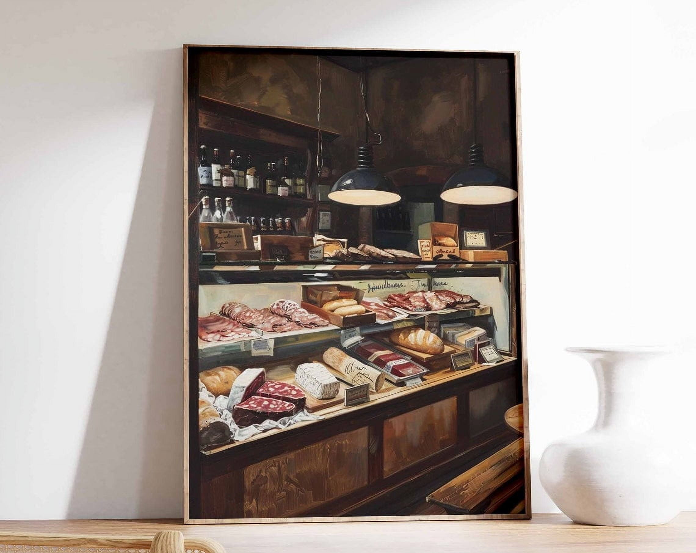 Vintage Delicatessen Poster, Food Art, Kitchen Decor, Deli Poster, Cafe ...